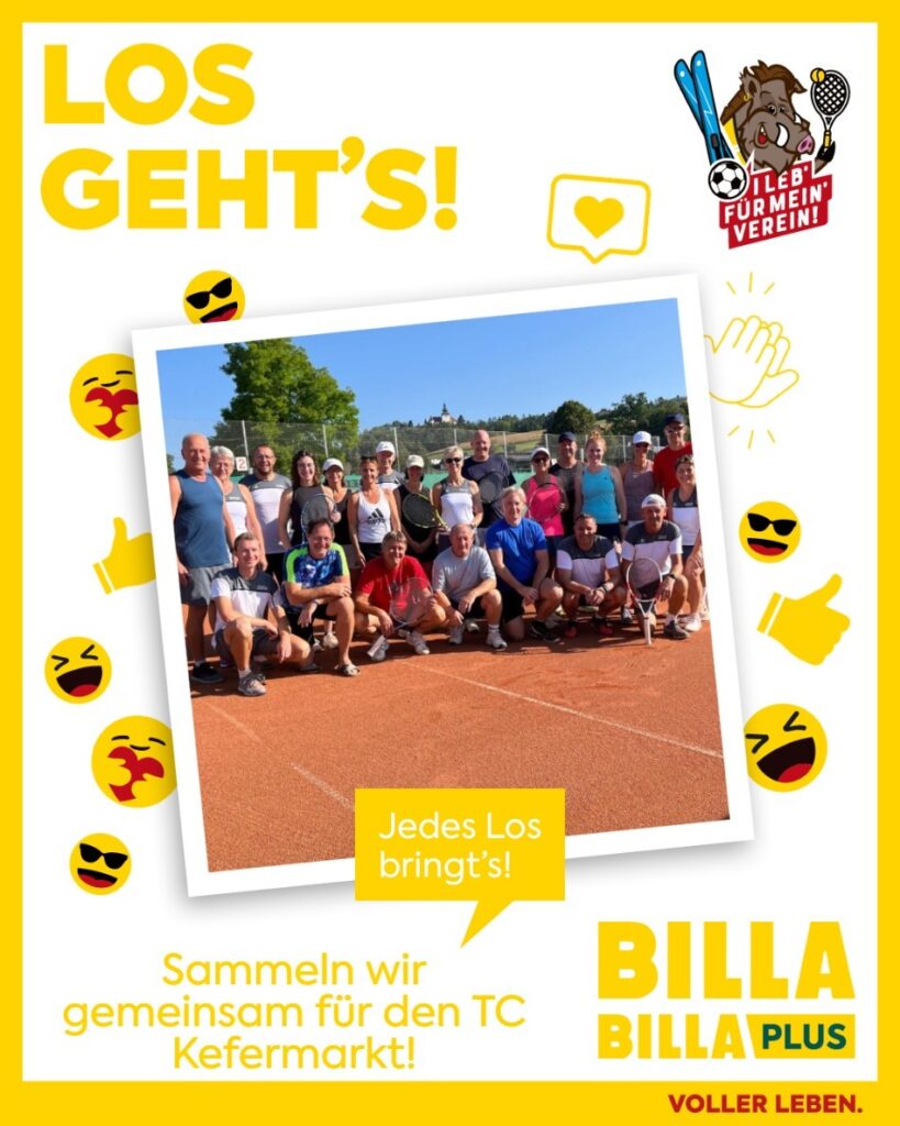 Bitte Lose sammeln | BILLA-Vereinsaktion 2025 | Tennisclub-Kefermarkt